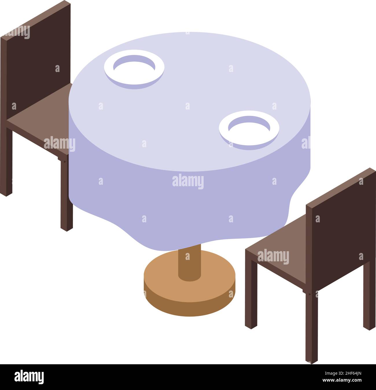 Restaurant place icon isometric vector. Interior dinner. Table bar ...