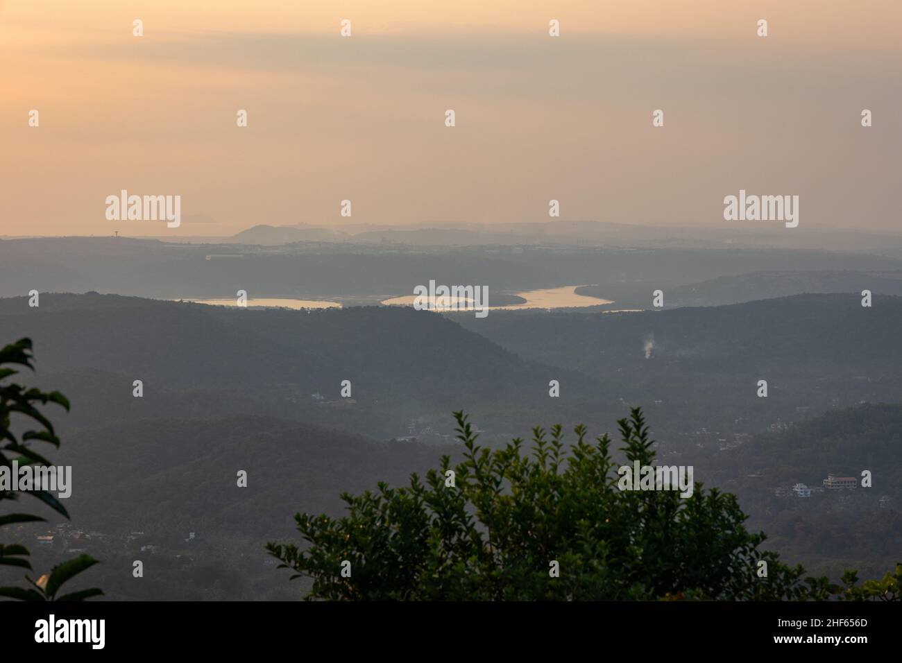 Magnificent view of sunset from Shri Siddhanath Temple in Borim, Ponda ...