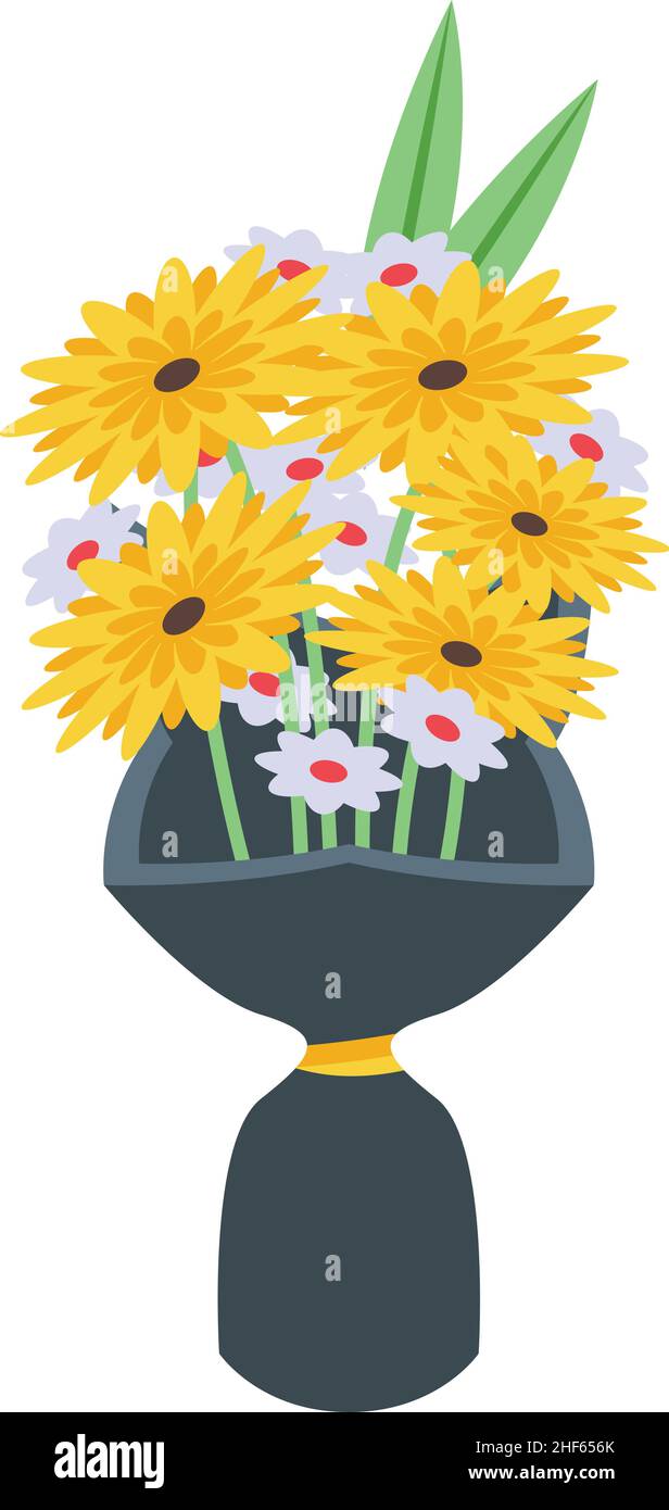 Flower bouquet icon isometric vector. Gift bunch. Spring floral Stock ...