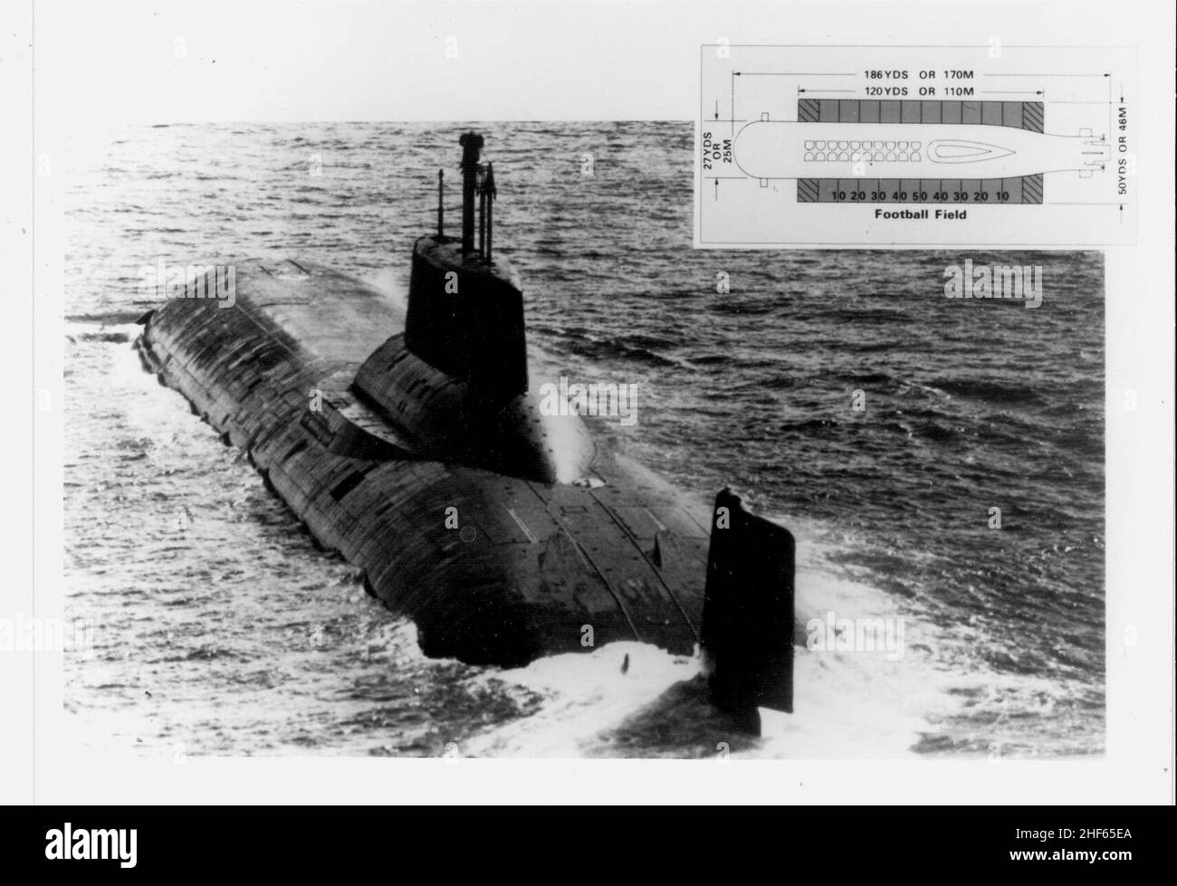 Second view of Typhoon class submarine with size depiction overlay ...