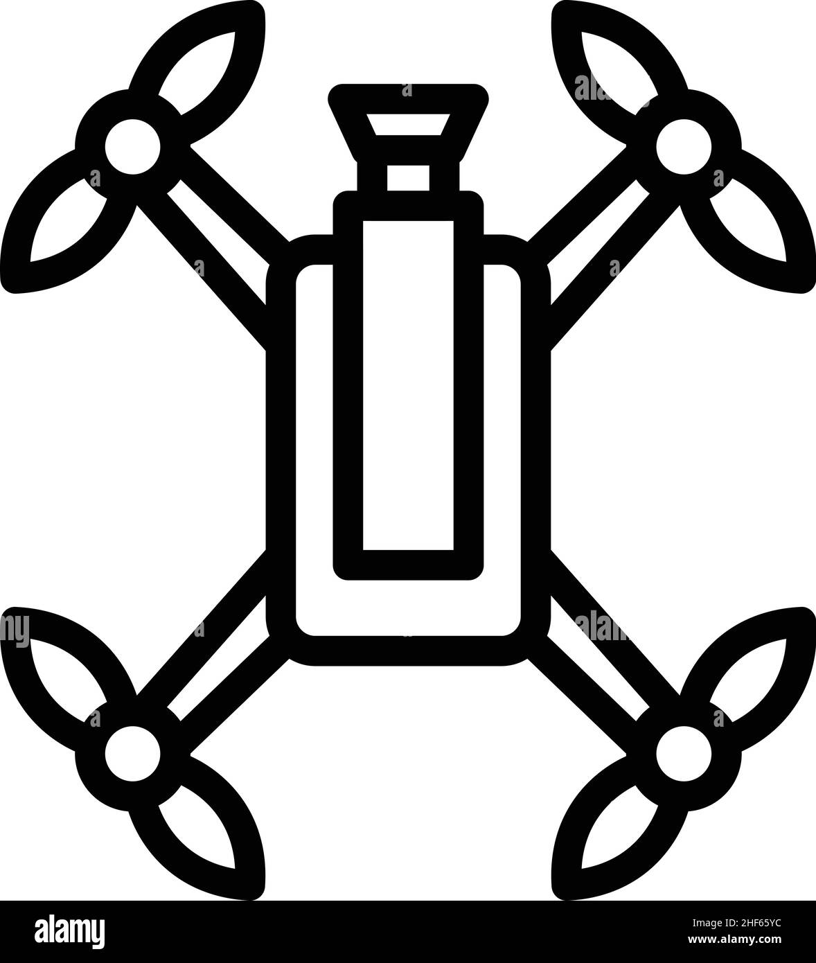 Drone icon outline vector. Aerial camera. Air copter Stock Vector Image ...