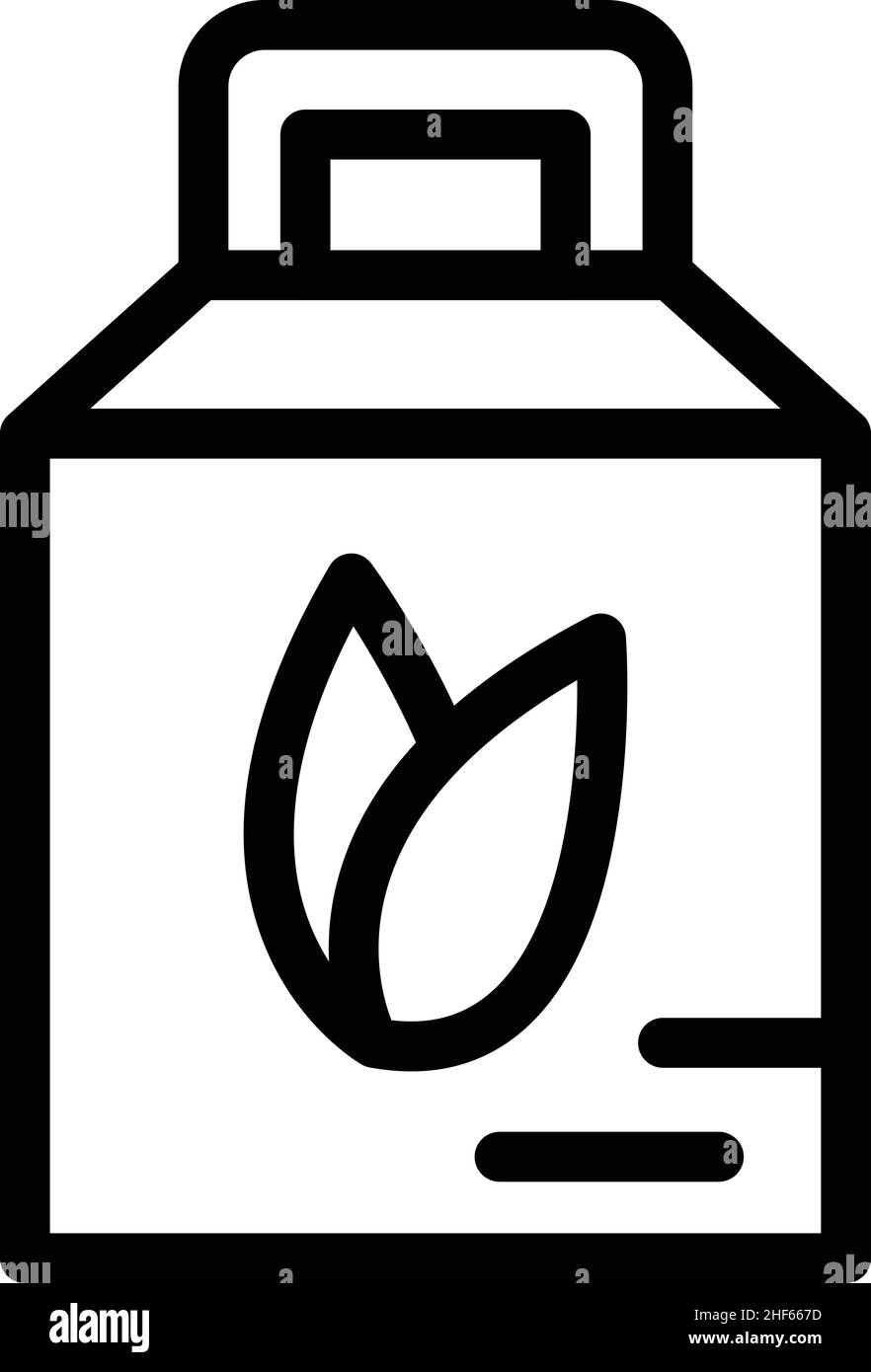 Paper pack icon outline vector. Potato packet. Cereal box Stock Vector ...