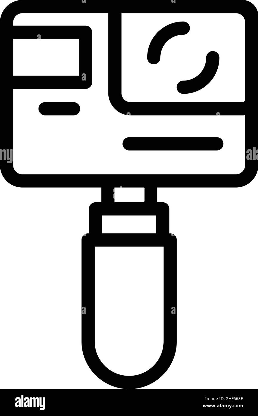 Handle action camera icon outline vector. Aerial drone. City spy Stock ...