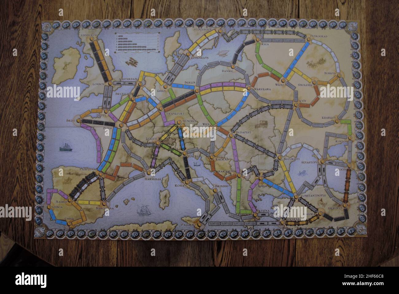 Ticket To Ride Europe. A railway-themed board game whereby plays build ...