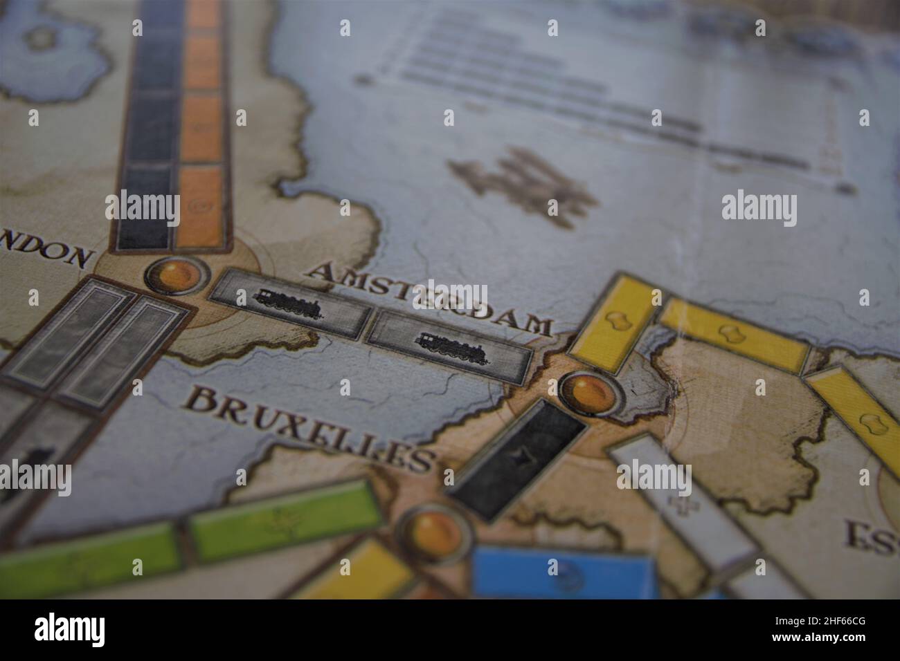 Ticket To Ride Europe. A railway-themed board game whereby plays build ...