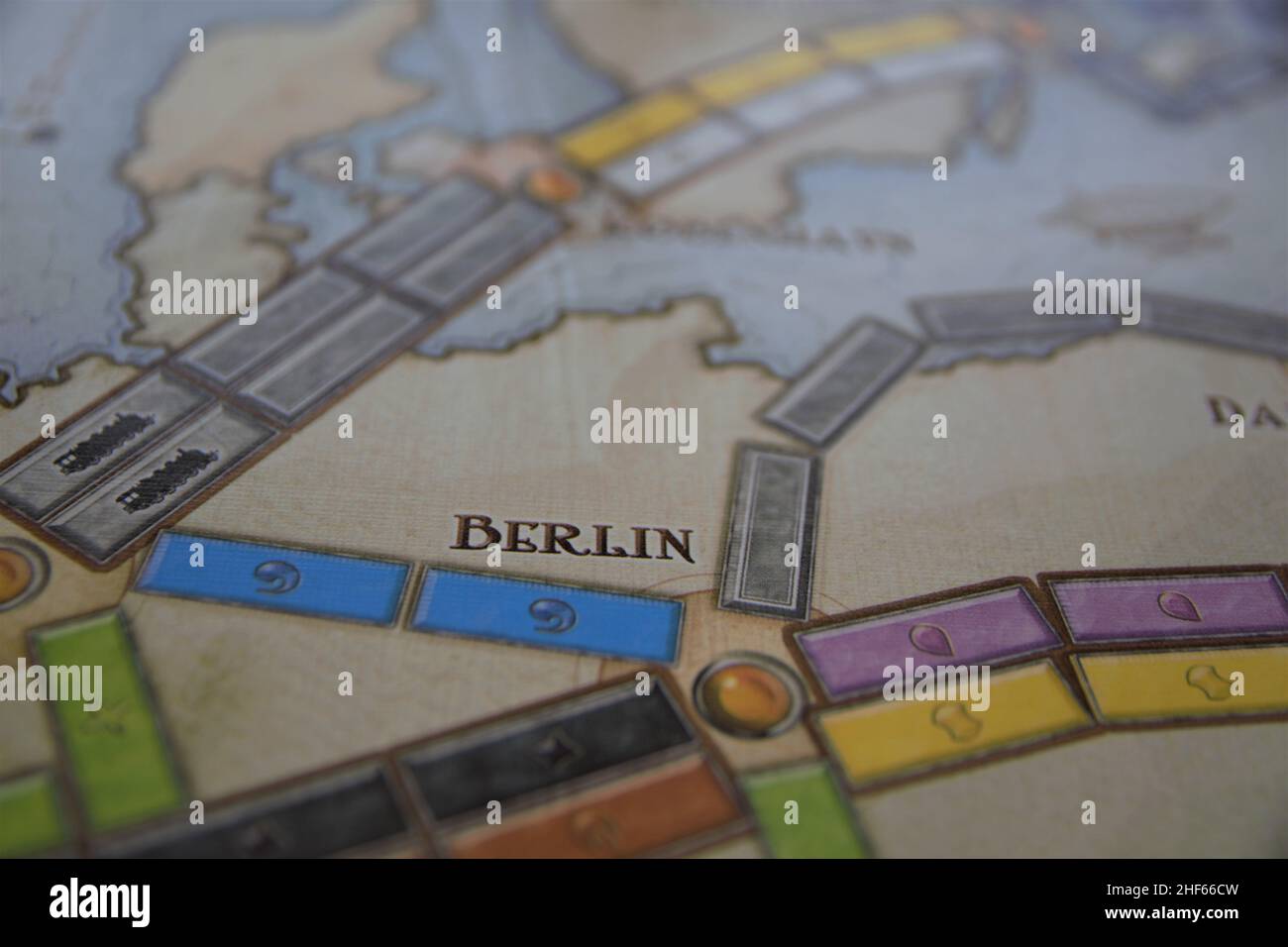 Ticket To Ride Europe. A railway-themed board game whereby plays build ...