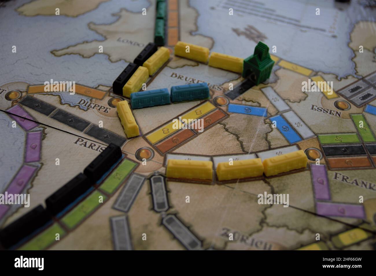 Ticket To Ride Europe. A railway-themed board game whereby plays build ...