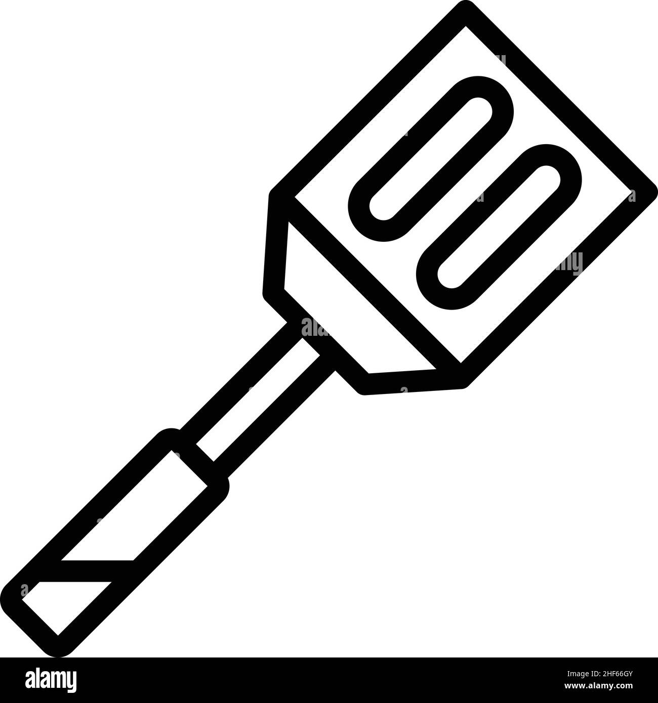Spatula equipment icon outline vector. Cooking bbq. Cutlery spoon Stock ...