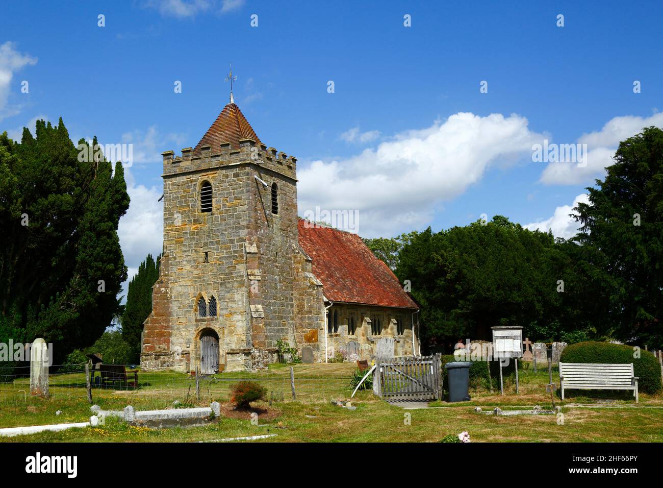 St Thomas a Becket church in summer, Capel, Kent, England Stock Photo ...