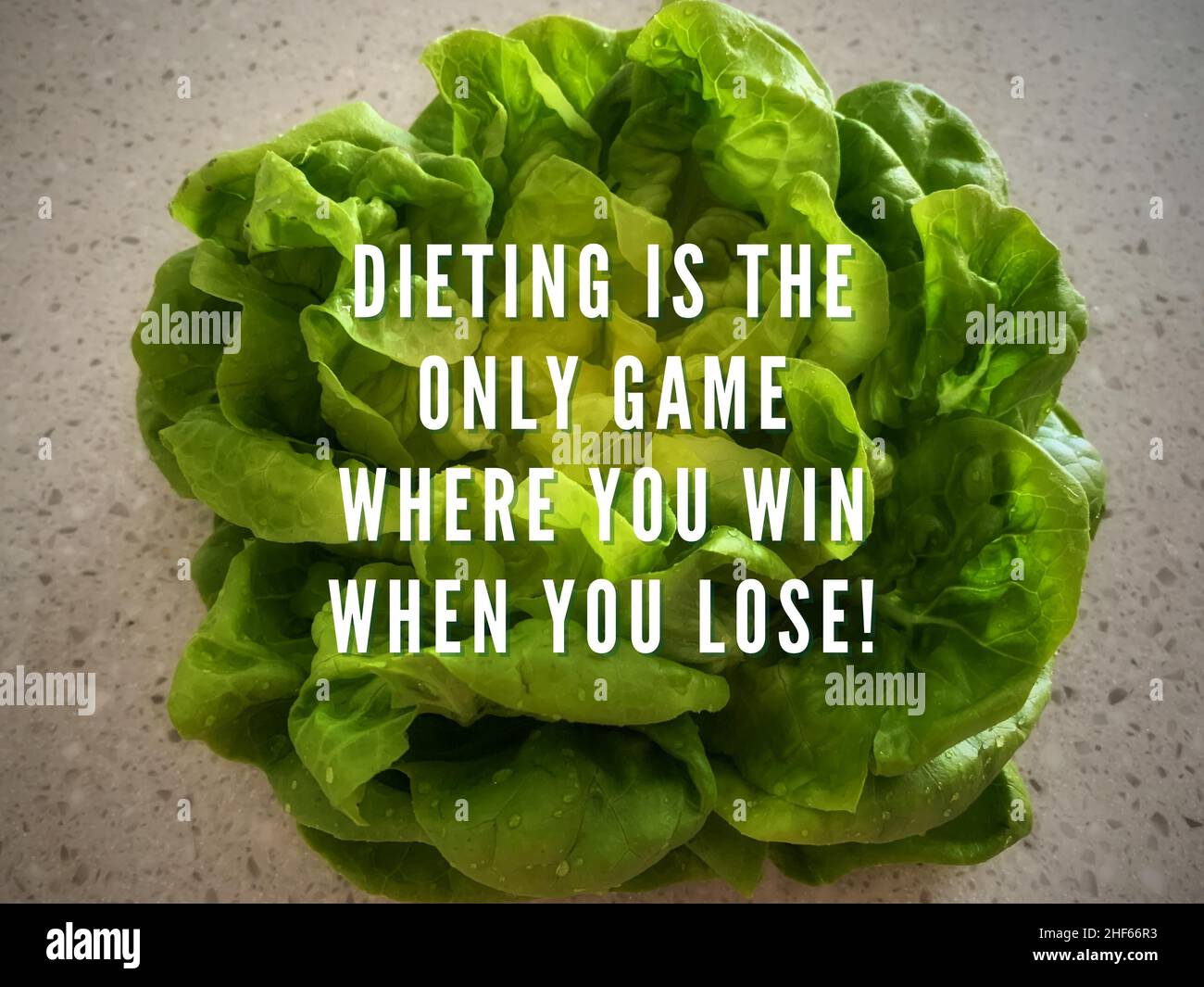 Image with motivation text - Dieting is the only game where you win ...