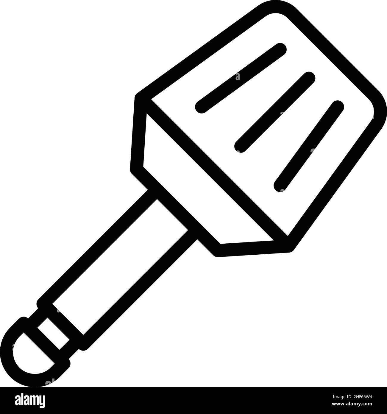 Food spatula icon outline vector. Kitchen cooking. Grill utensil Stock ...