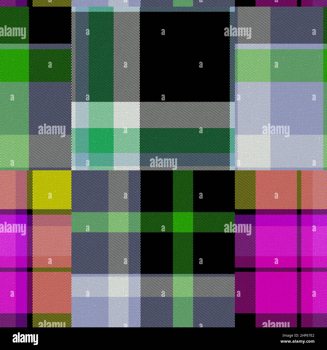 Seamless madras patchwork plaid cotton pattern. Tileable quilting ...