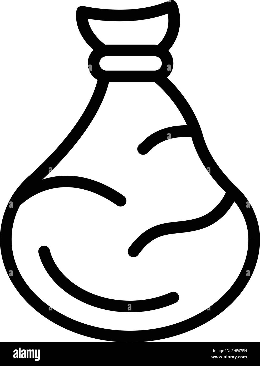 Kitchen garbage bag icon outline vector. Trash bin. Rubbish plastic ...