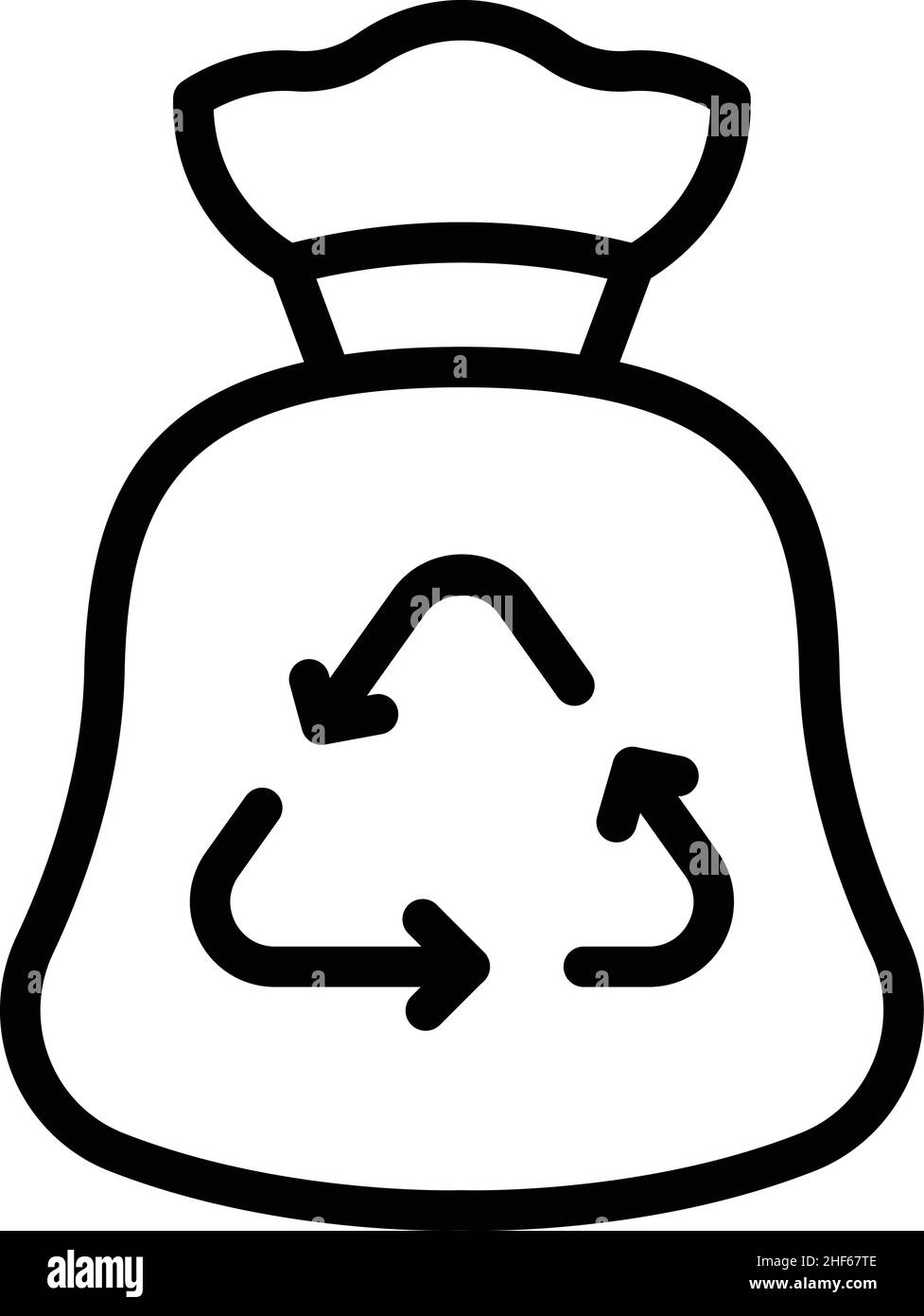 Recycle bag icon outline vector. Trash bin. Waste garbage Stock Vector ...