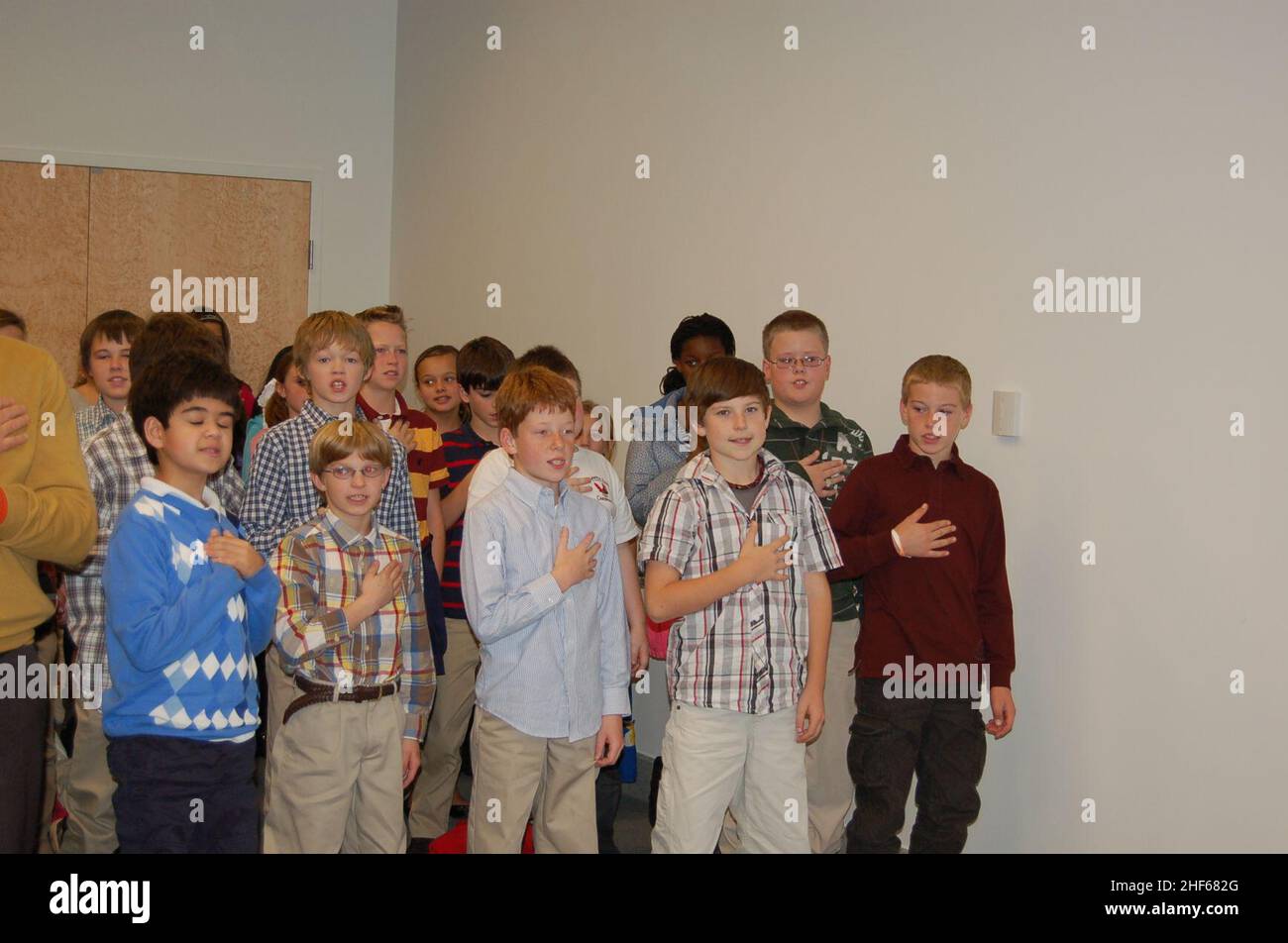 School Children Saying the Pledge of Allegiance (6432221881 Stock Photo ...