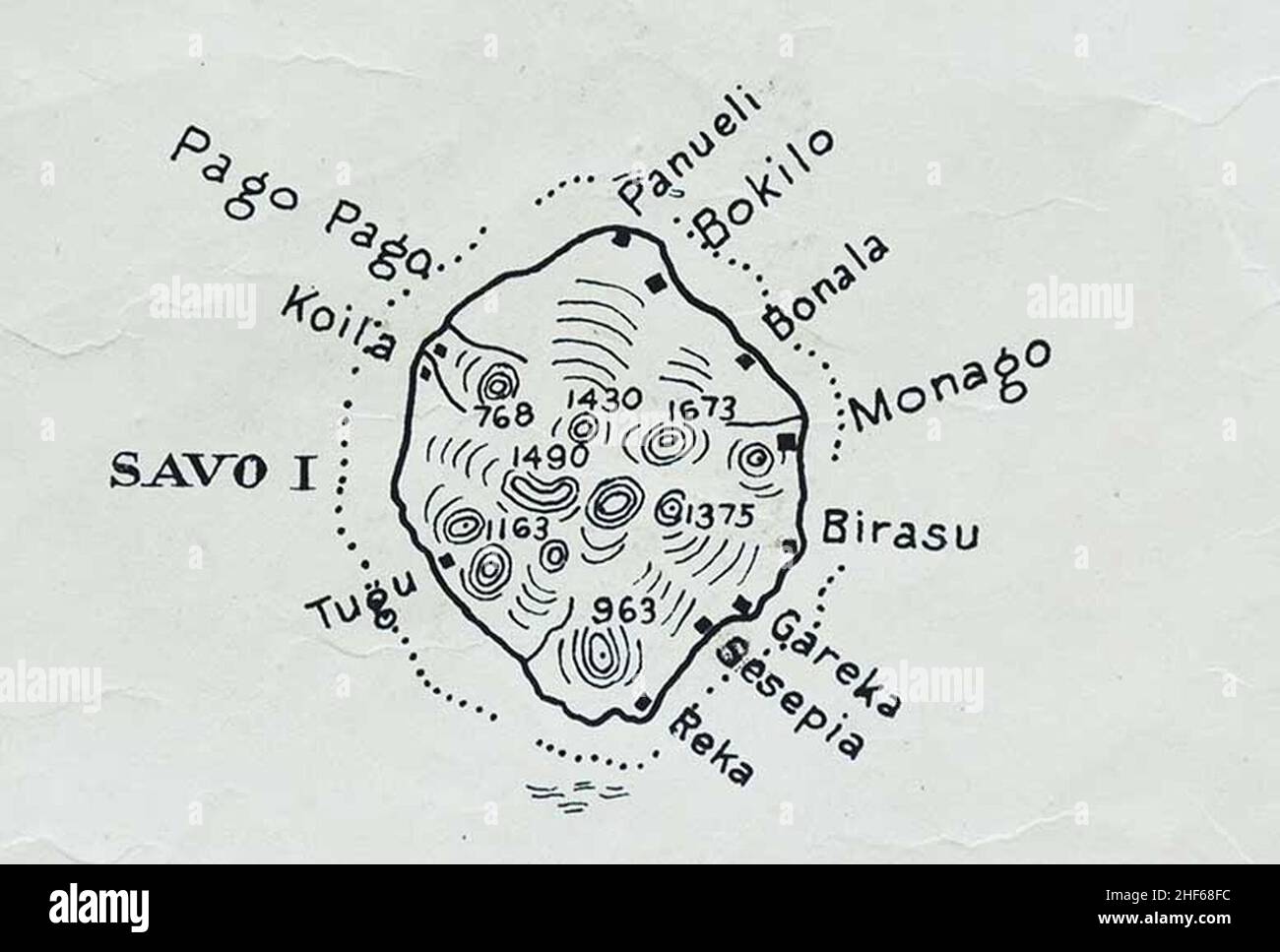 Savo Island 1942 map Stock Photo - Alamy