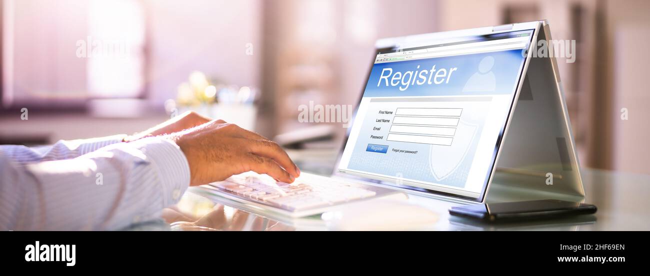 Hand tablet screen typing hi-res stock photography and images - Alamy