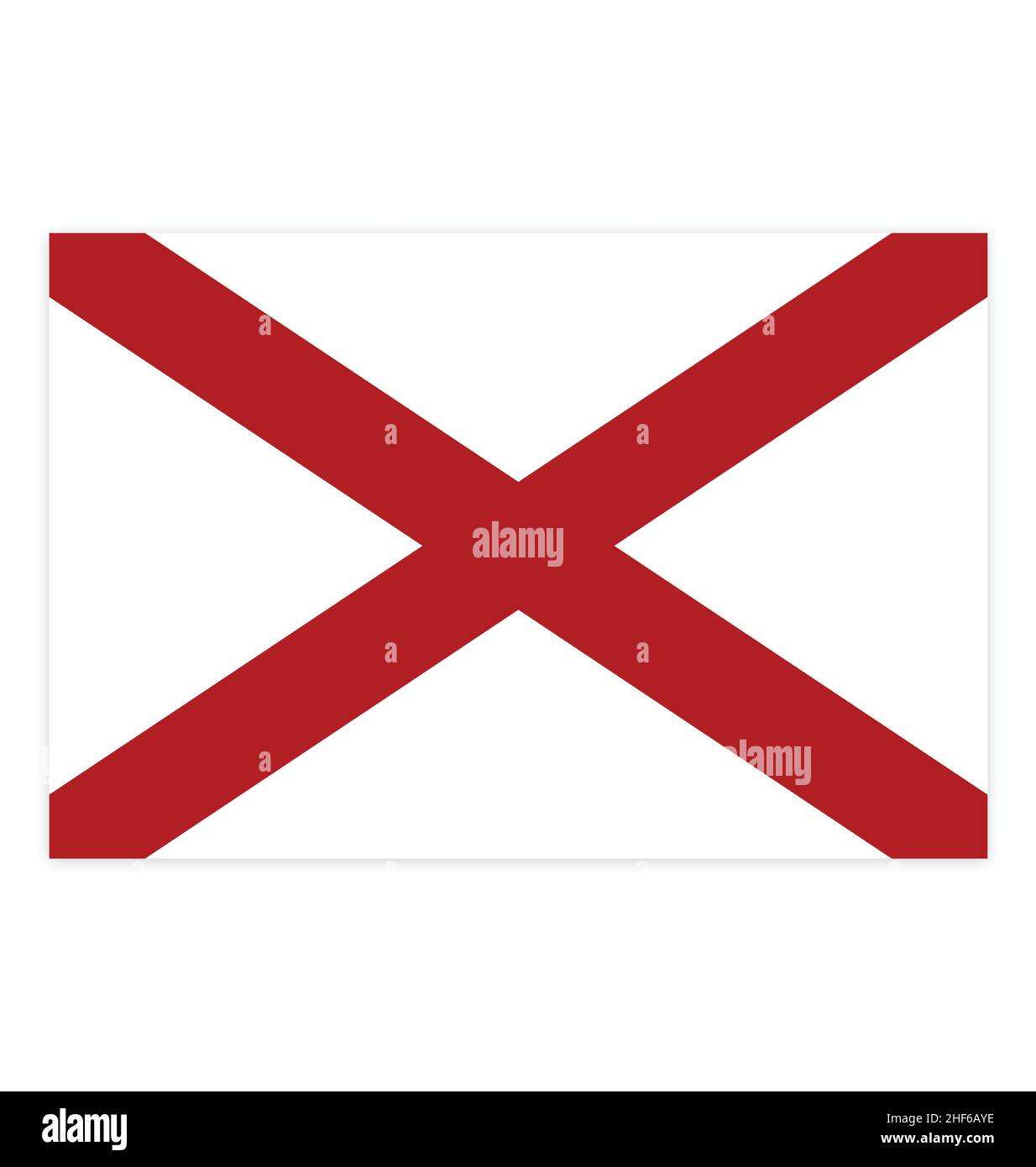 accurate correct alabama al state flag icon vector isolated on white ...