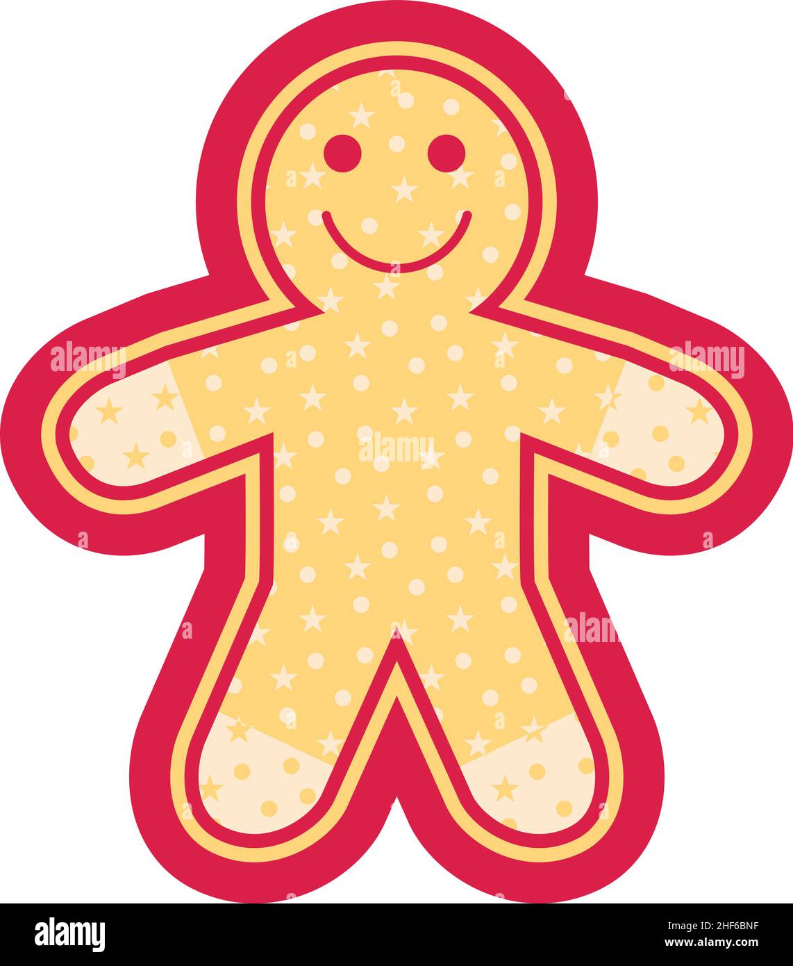 Flat green gingerbread man Stock Vector Images - Alamy