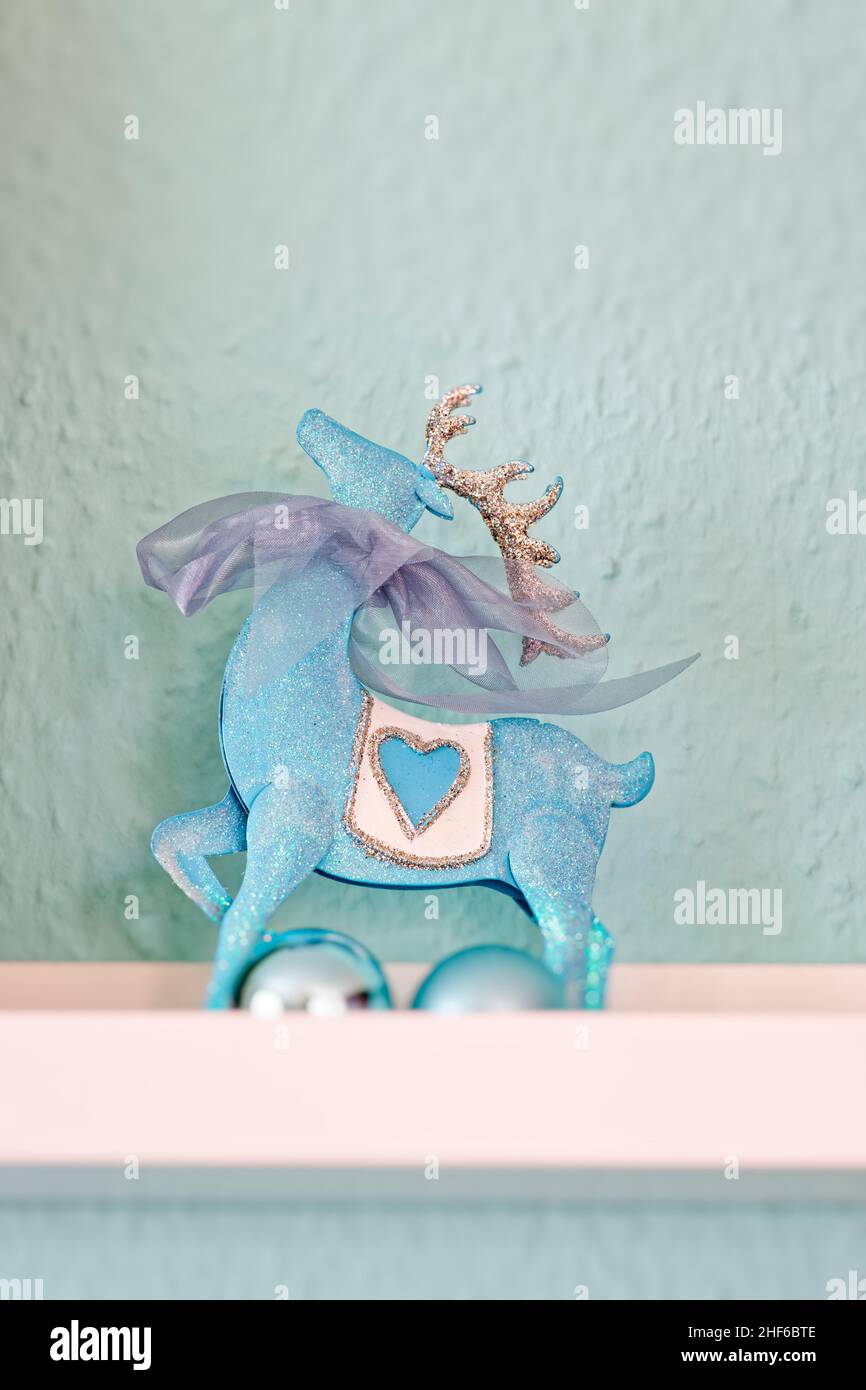 blue glitter deer Stock Photo - Alamy