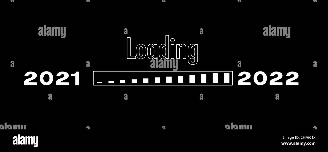 Loading bar with bar chart for the turn of the year 2021 to 2022 Stock ...