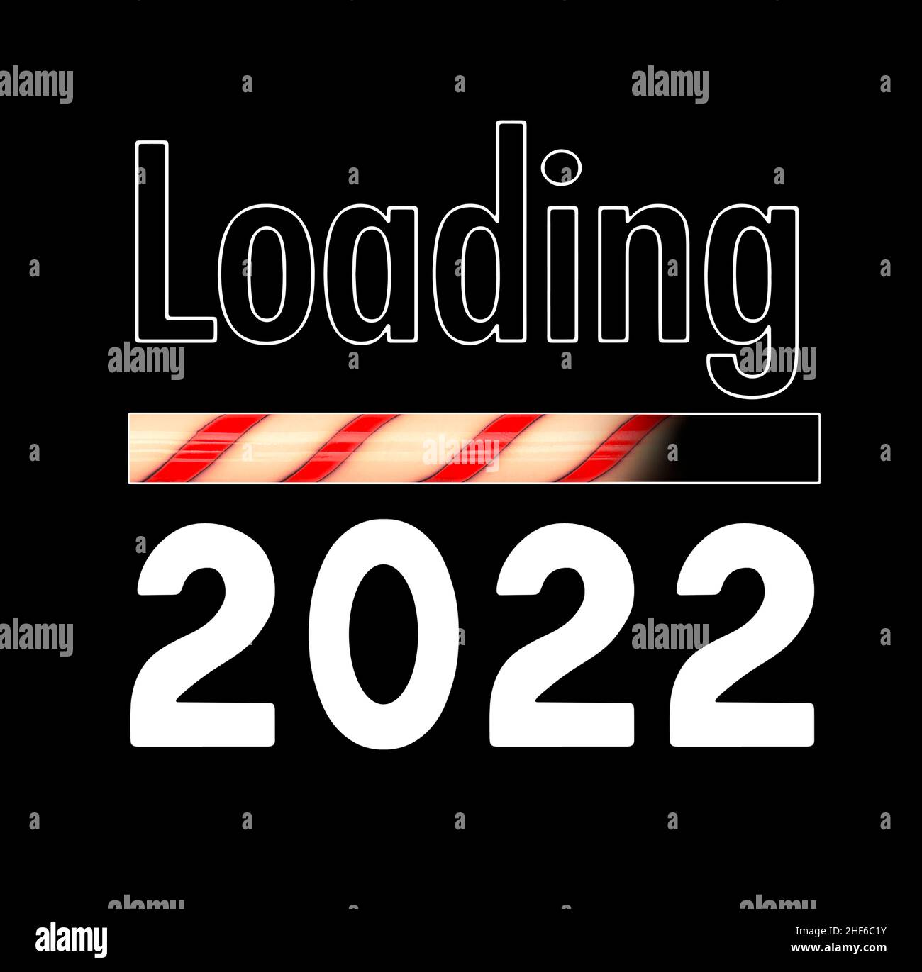 Loading bar at the turn of the year 2022 Stock Photo - Alamy