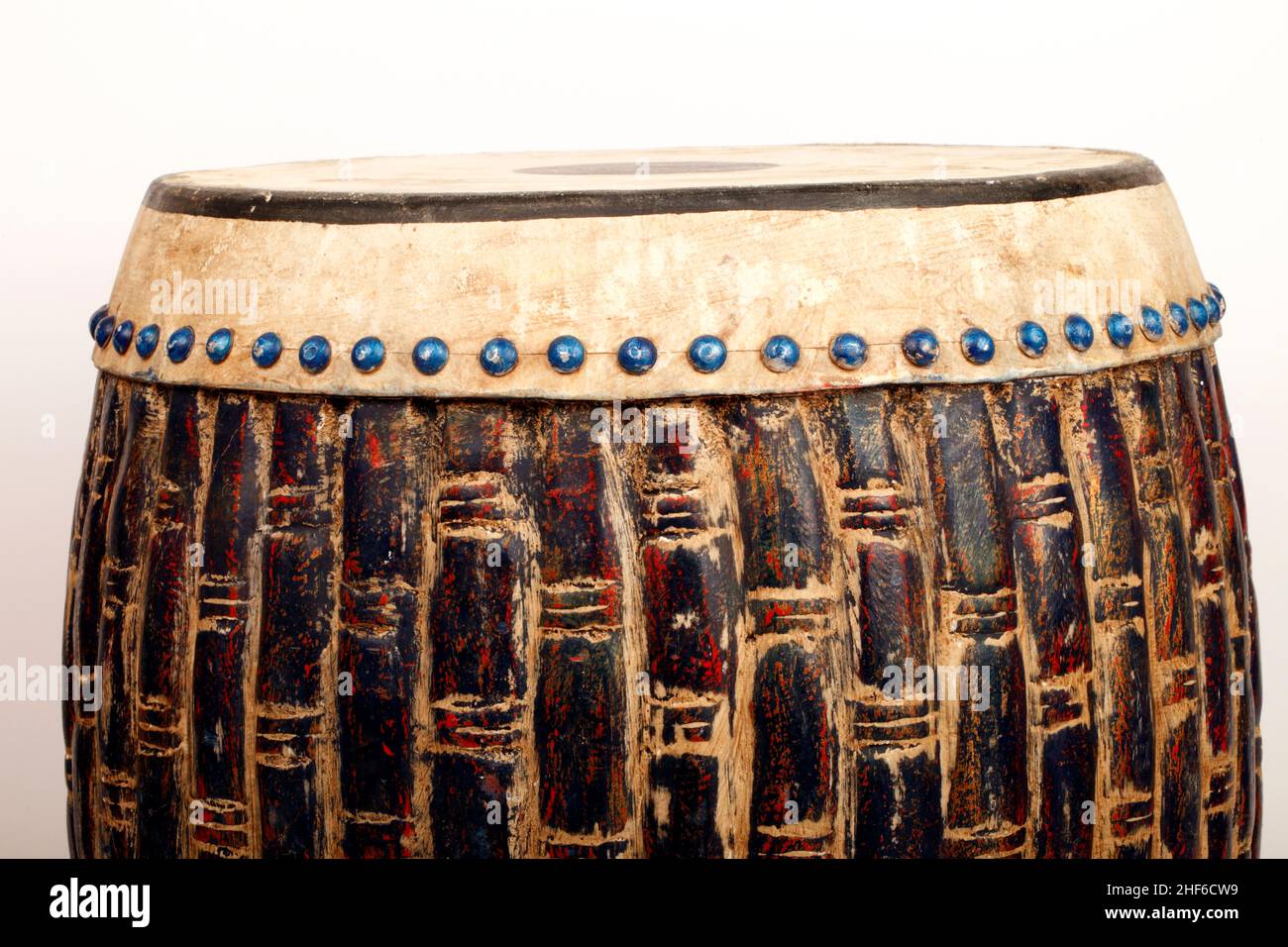 Japanese Taiko drum made from solid wood with two skin heads, Bamboo ...