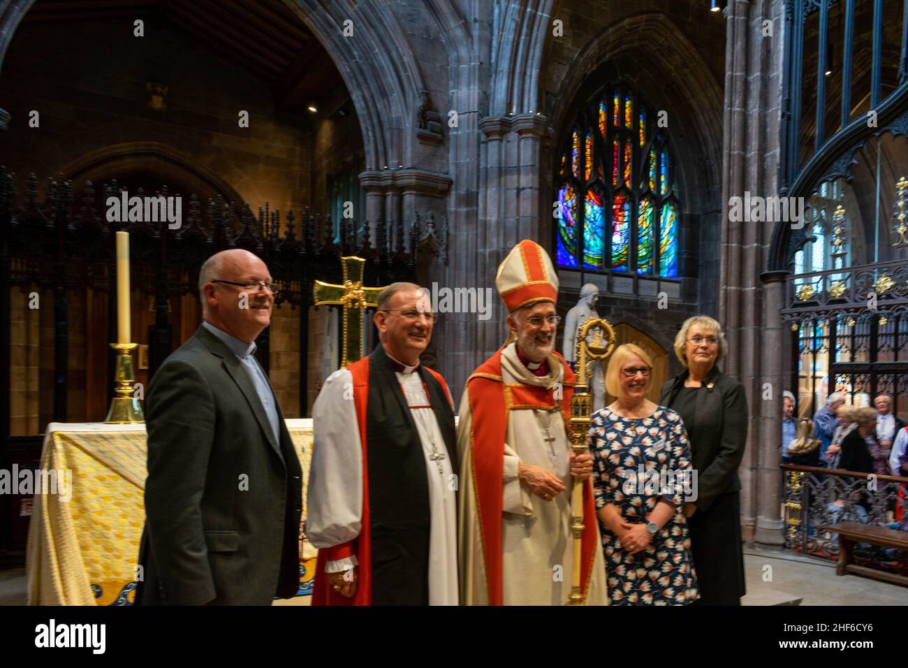 Manchester, UK - 22nd September 2019: Interior of Manchester Cathedral ...