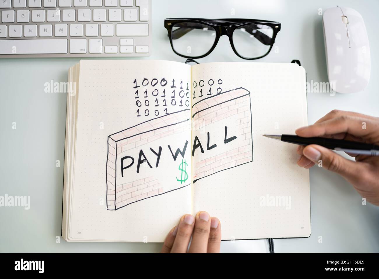 Paywall And Content Subscription. Pay Fee For Information Stock Photo ...