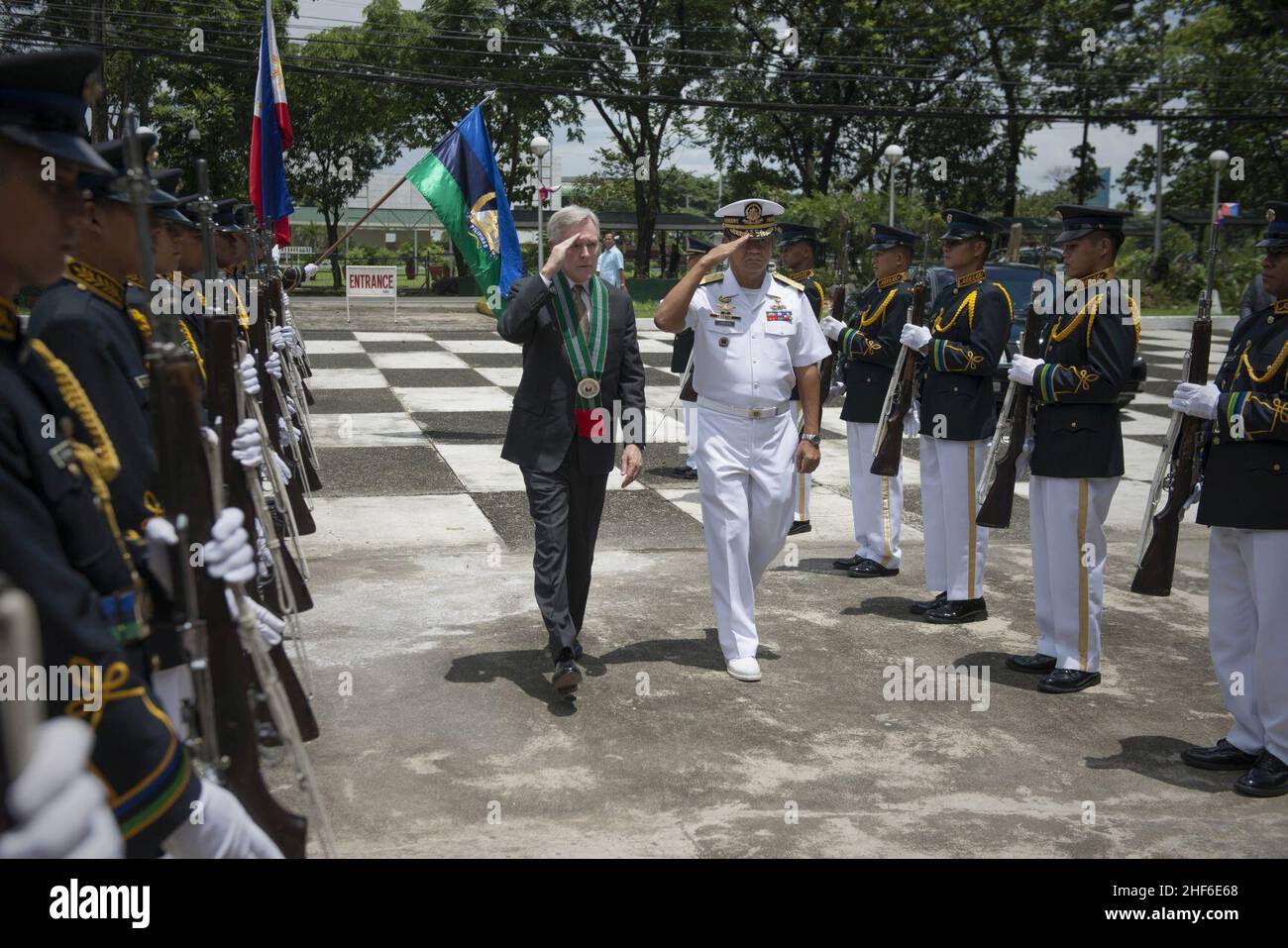 SECNAV is rendered honors. (9095464760 Stock Photo - Alamy