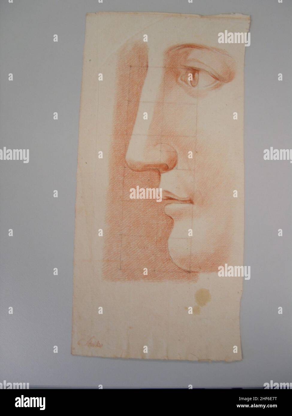 Schets van een gezicht, objectnr TB 6515.63 Stock Photo - Alamy