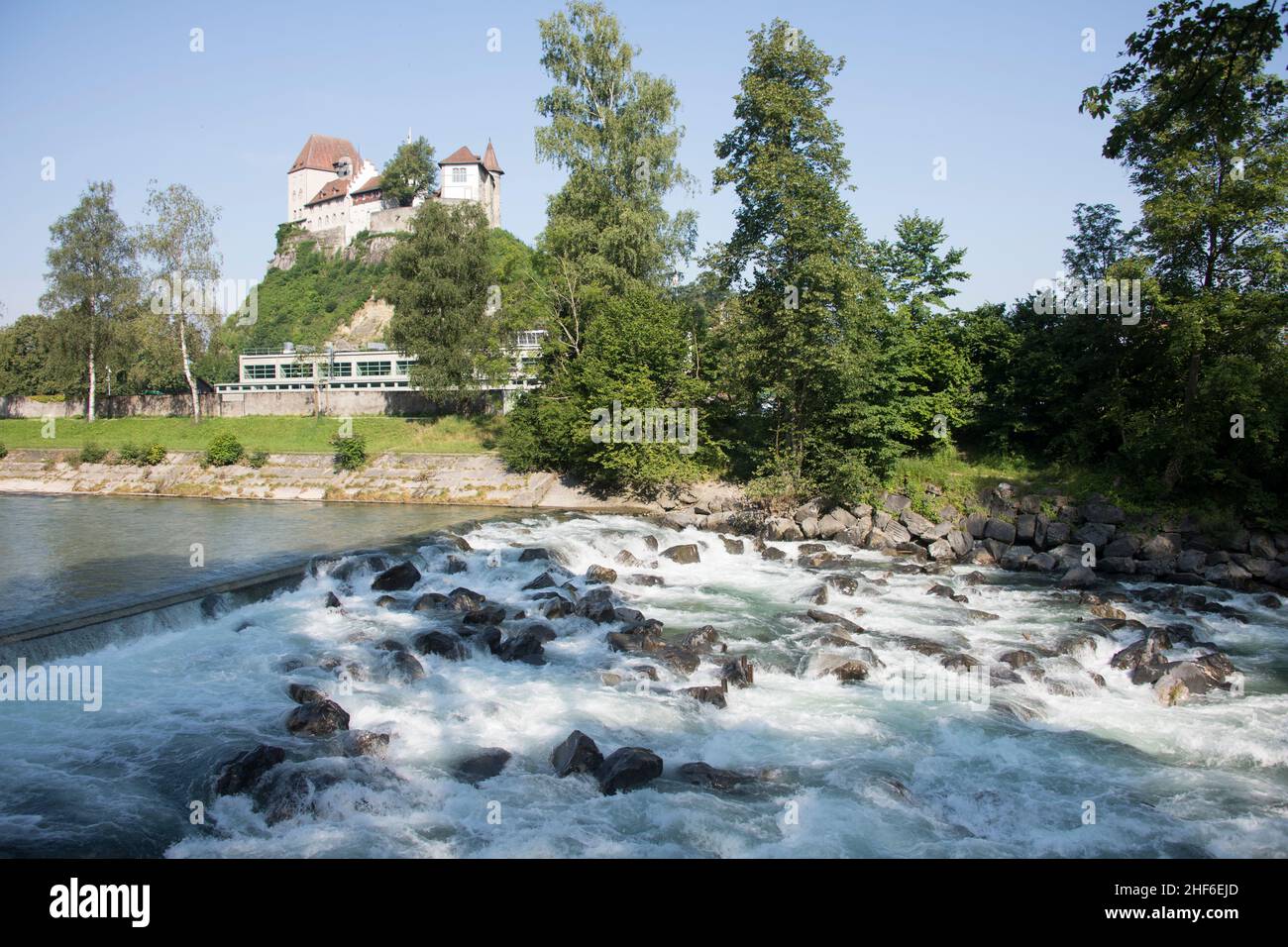 Small town of Burgdorf in the Emmen valley (Emmental), Switzerland ...