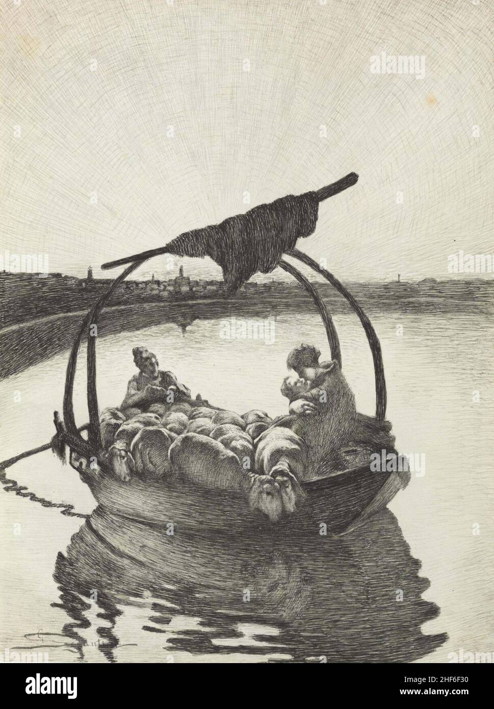 Segantini - Ave Maria a trasbordo, 1882-1883 , 5737590 Stock Photo - Alamy