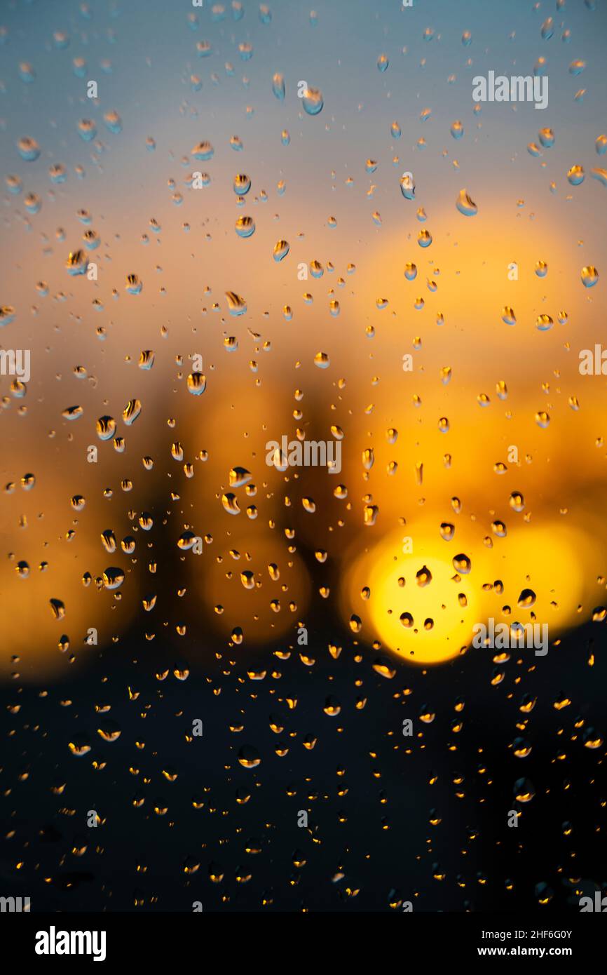 Rain drops window Stock Photo - Alamy