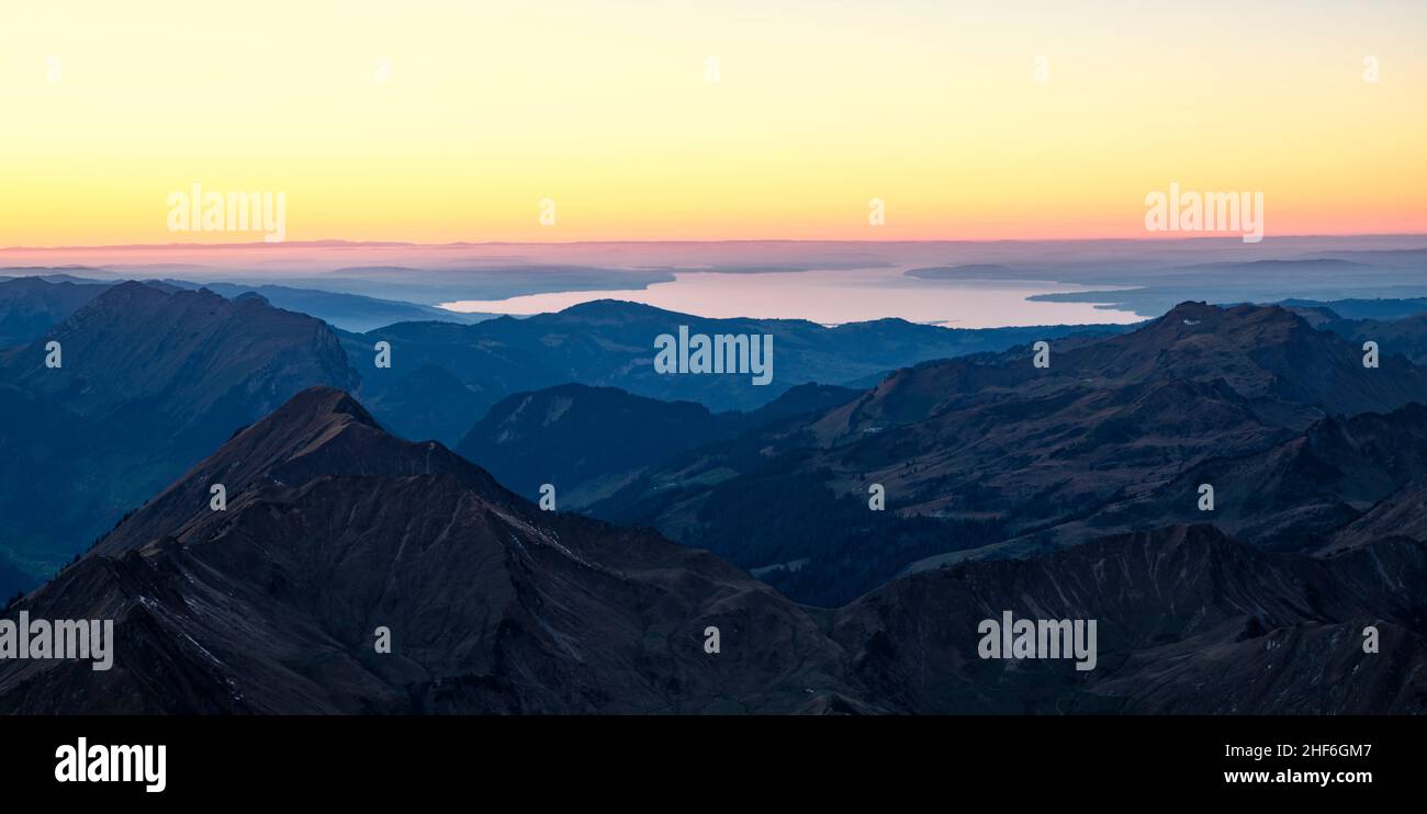 Austria vorarlberg bregenz bregenzerwald black mountain hi-res stock ...
