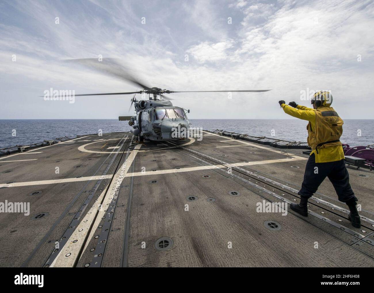 Seahawk landing 140507 Stock Photo - Alamy