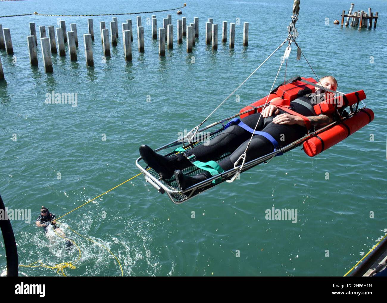 Search and rescue swimmer exercise 140521 Stock Photo - Alamy