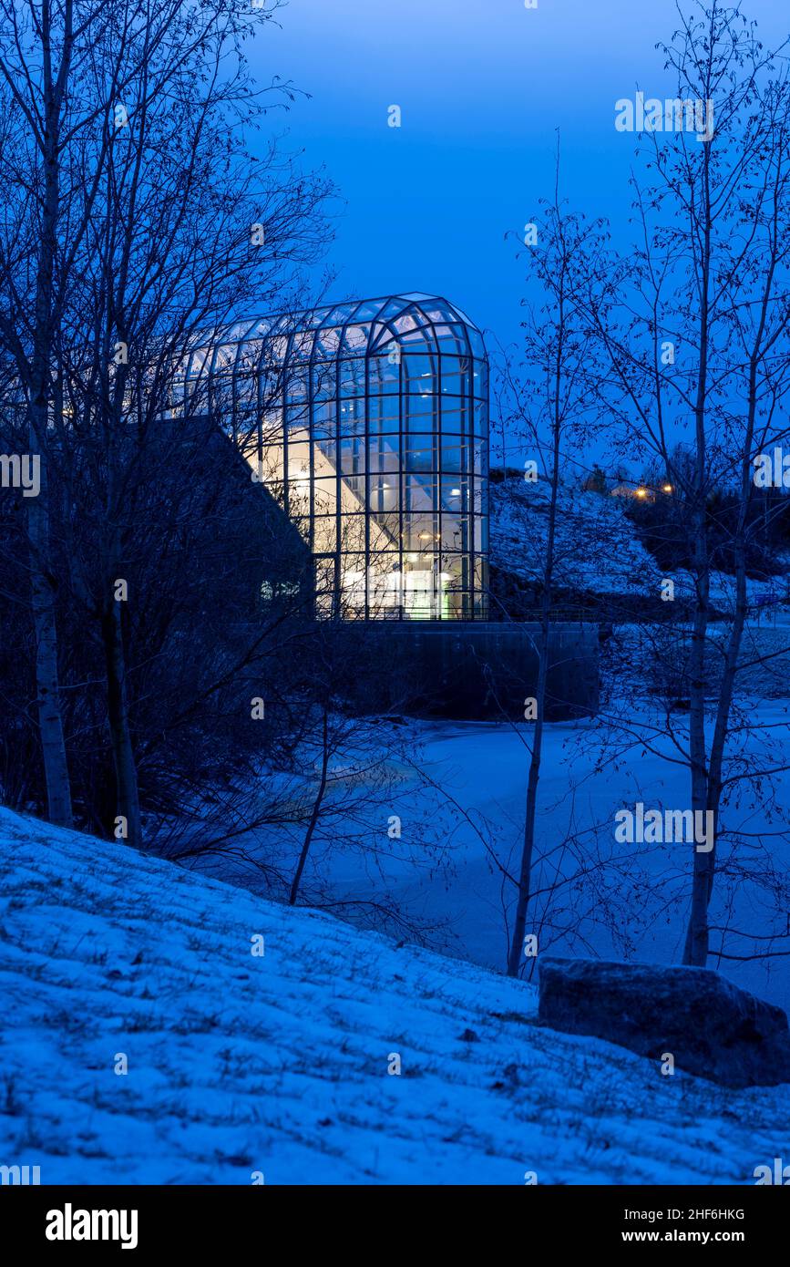 Night winter view rovaniemi hi-res stock photography and images - Alamy