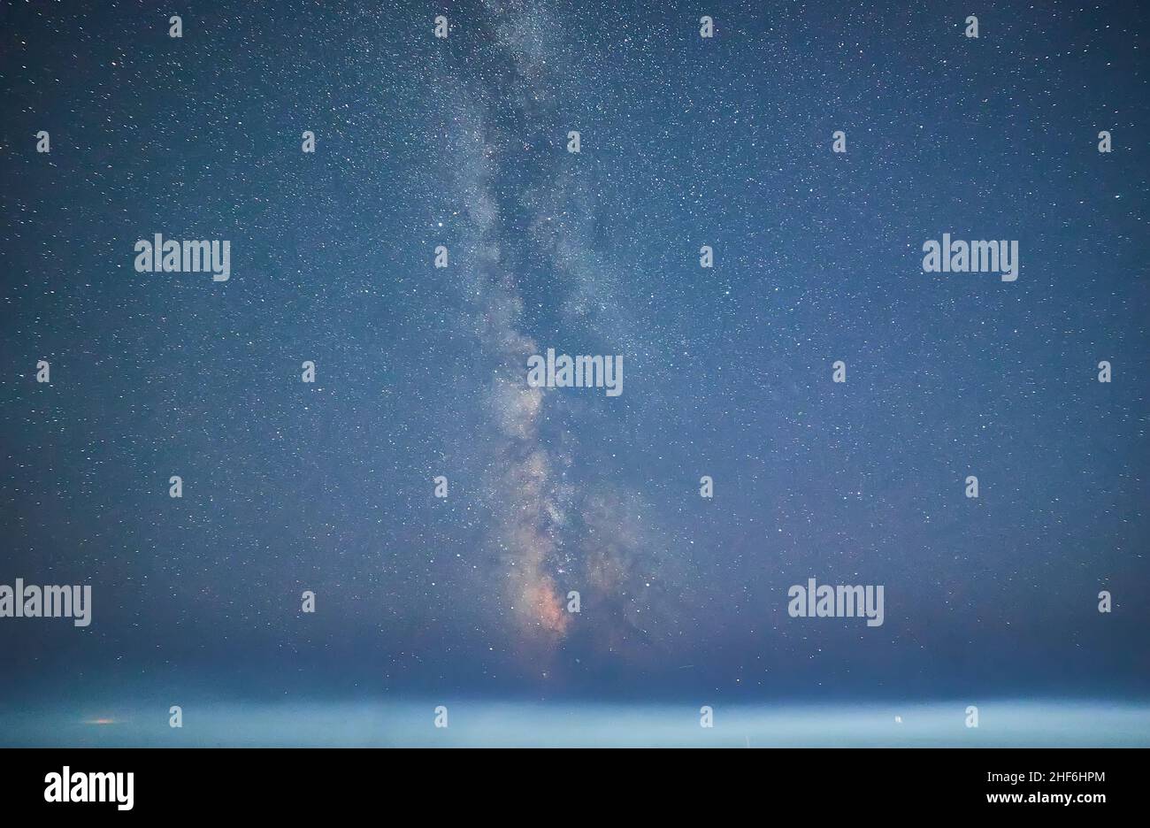 Colorful space shot showing the universe milky way galaxy with stars ...