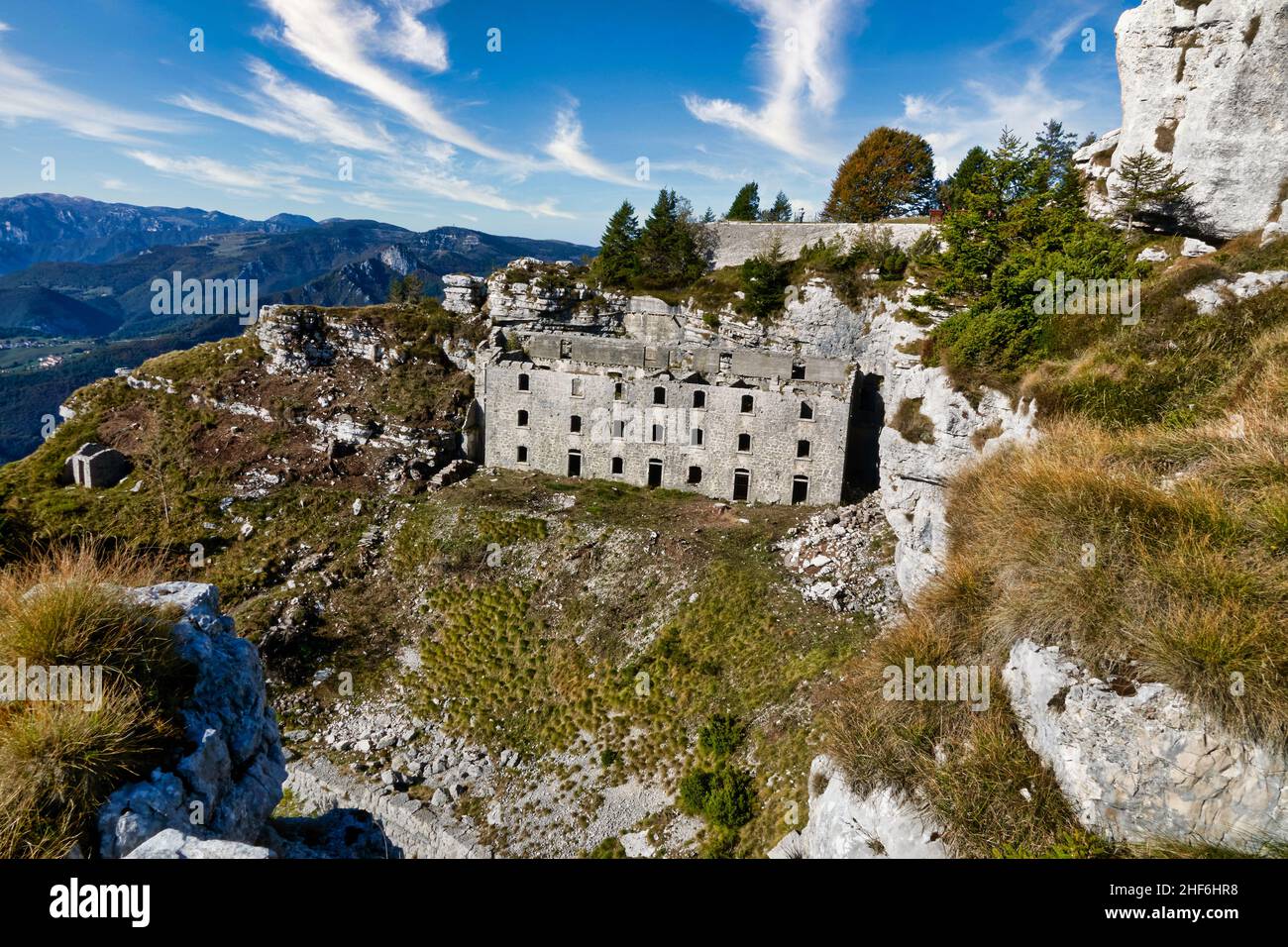 Italian military fort of the First World War: Campolongo, on the Asiago ...