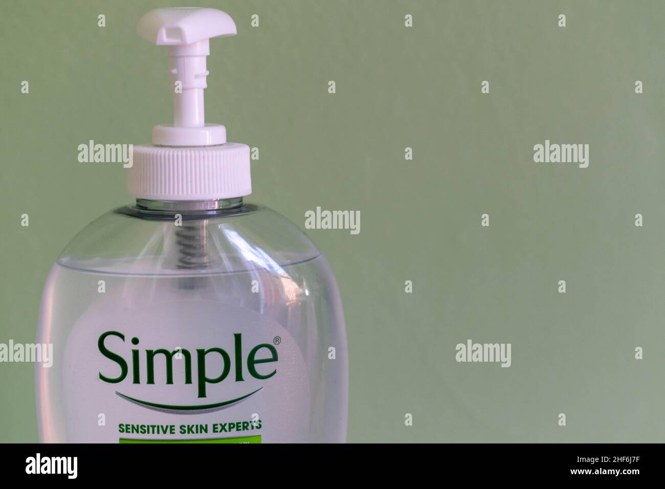 Hull, UK - 25 August 2019: Simple handwash with, a hand soap that is ...