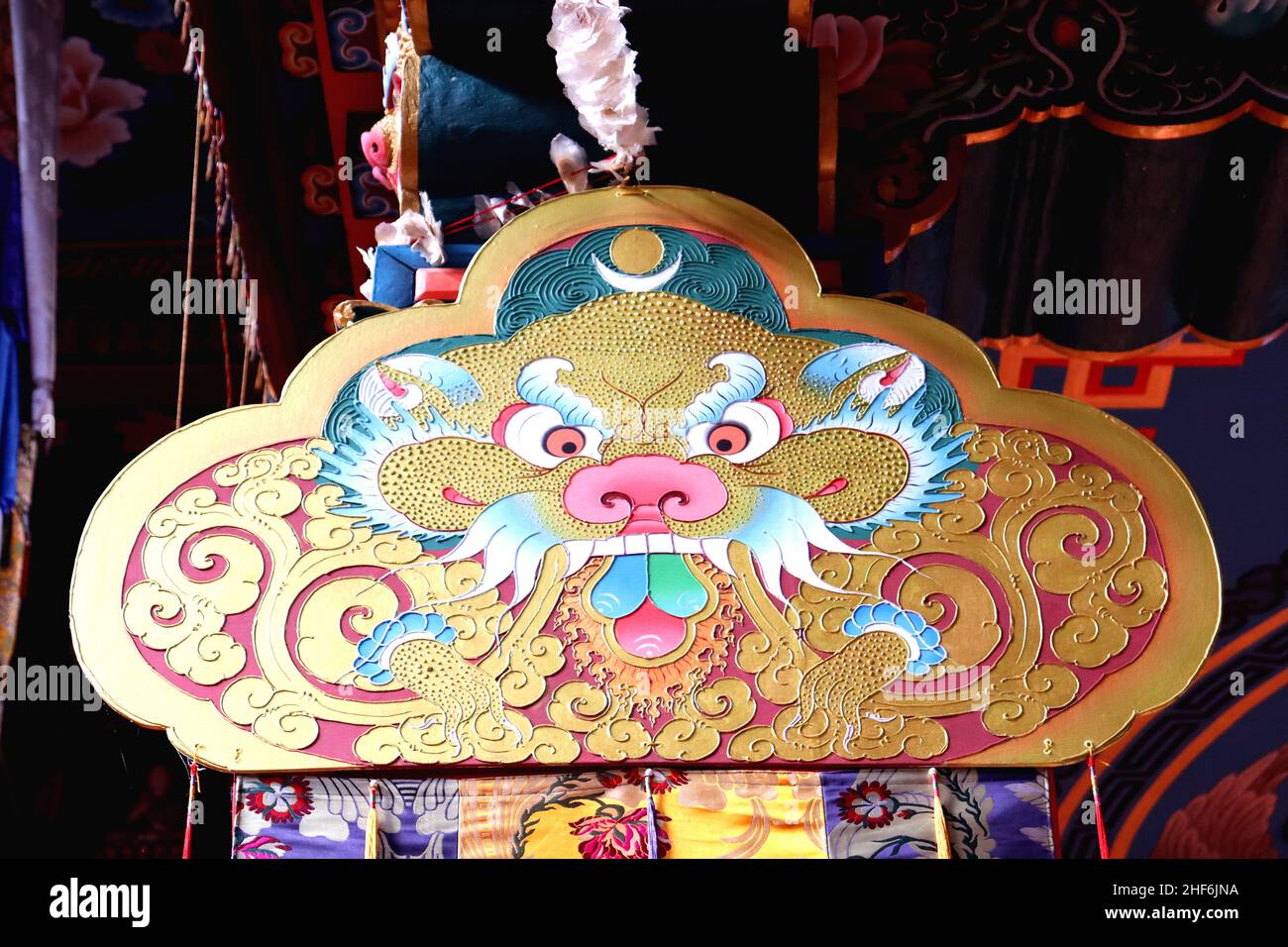 Buddhism symbol in a Monastery in Tawang Arunachal Prodesh,India ...
