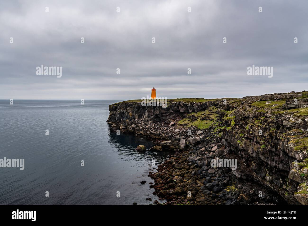 Lighthouse, Holmsberg Lighthouse, Iceland Stock Photo - Alamy