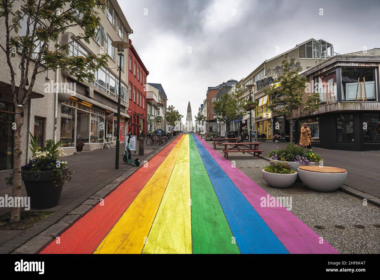Rainbow Road, Regnbogagatan, SkólavörÃ°ustígur, Reykjavík, Iceland ...