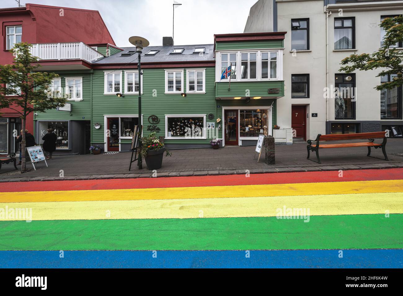 Rainbow Road, Regnbogagatan, SkólavörÃ°ustígur, Reykjavík, Iceland ...