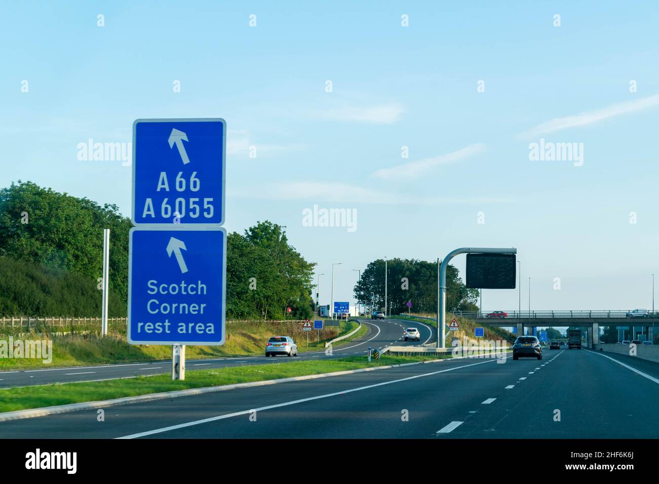 Scotch corner motorway sign hi-res stock photography and images - Alamy