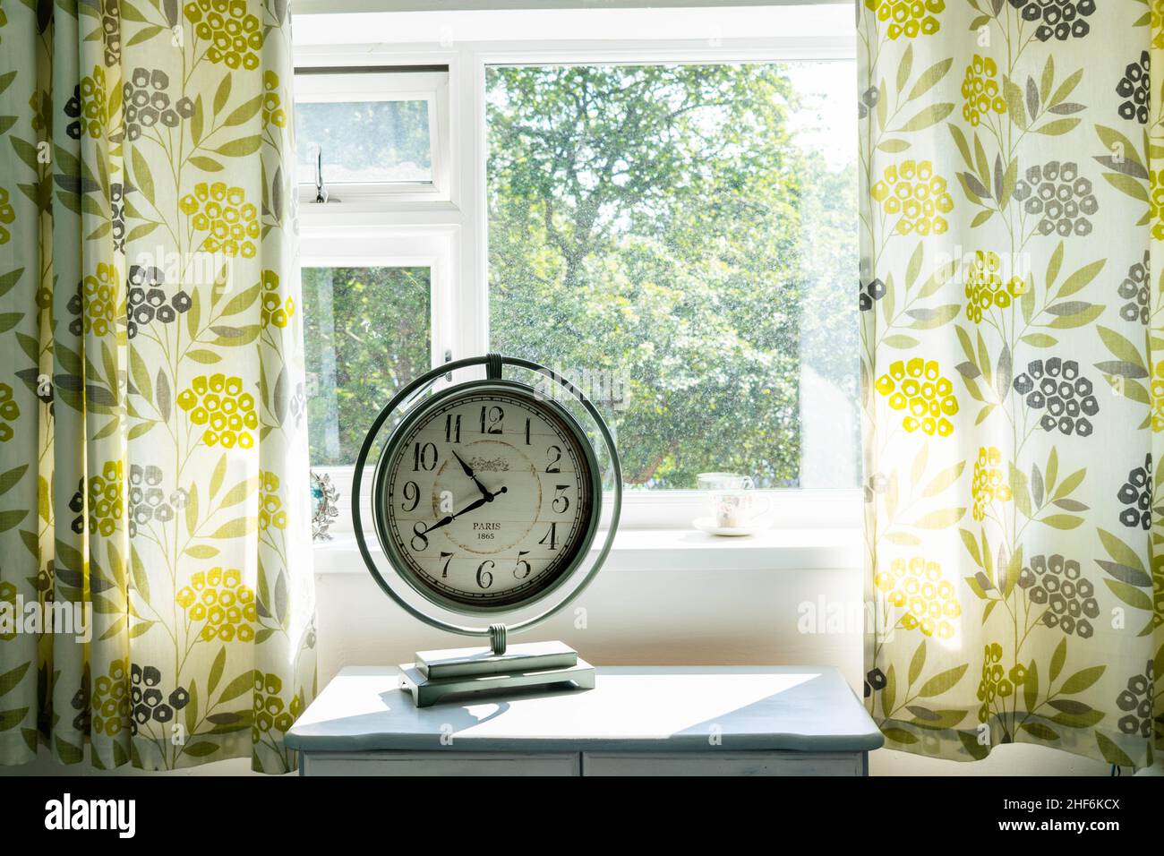 Vintage antique Paris France large clock face with ticking hands in ...