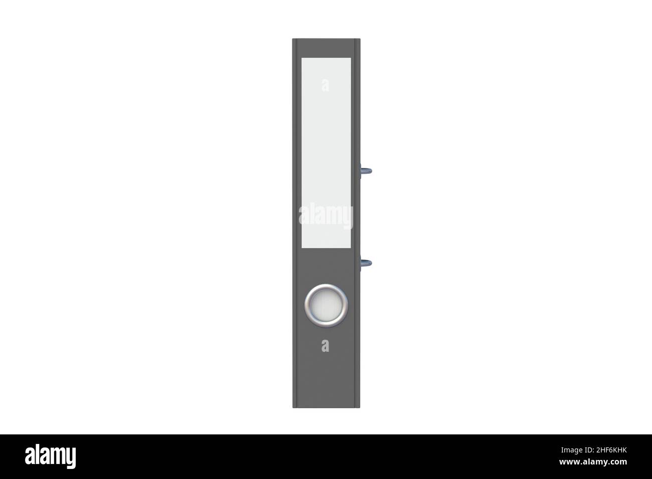 Binder file folder of black color isolated on white background. 3d ...