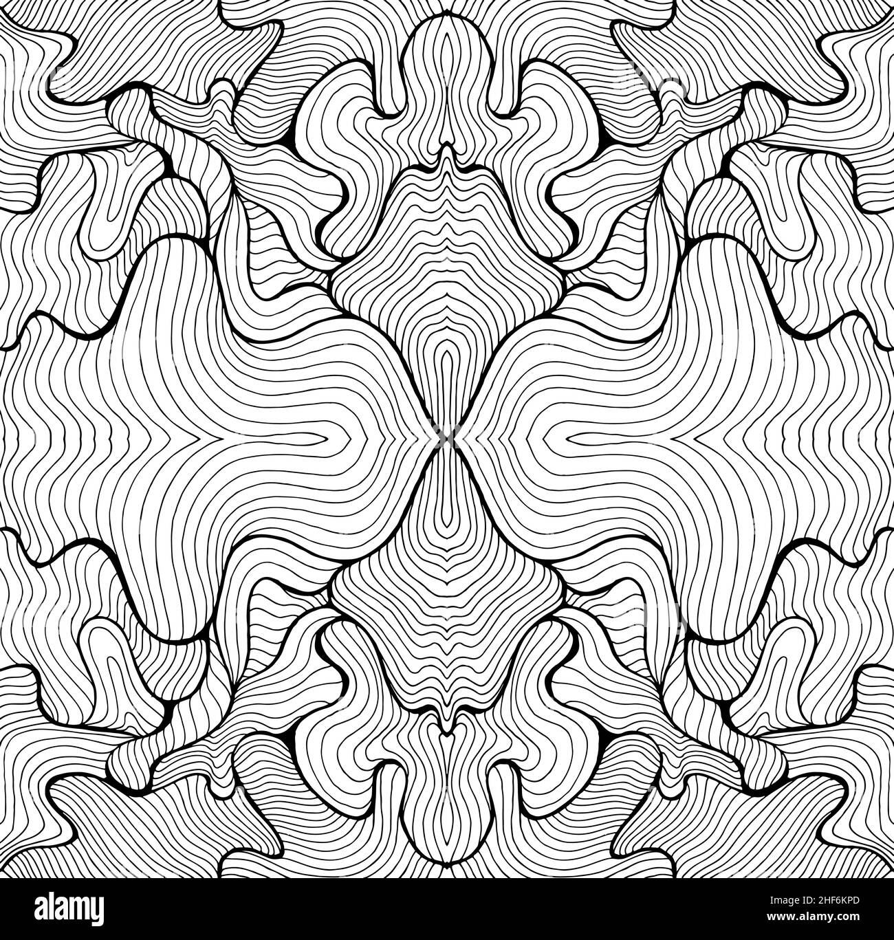 Mandala waves creative decorative abstract background, psychedelic ...