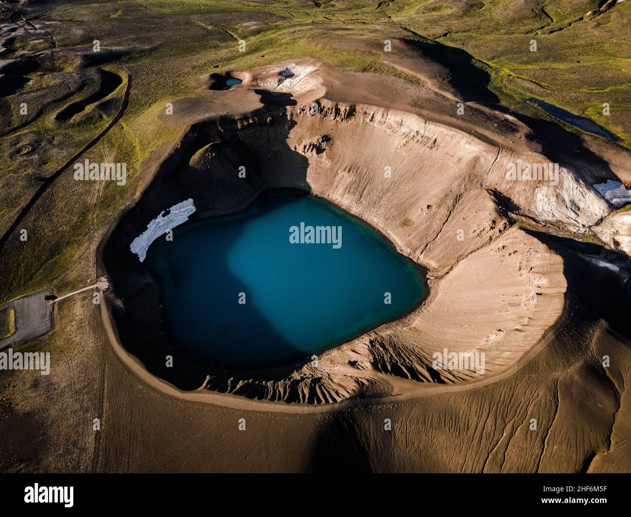 Volcano, crater, lake, Krafla, Iceland Stock Photo - Alamy
